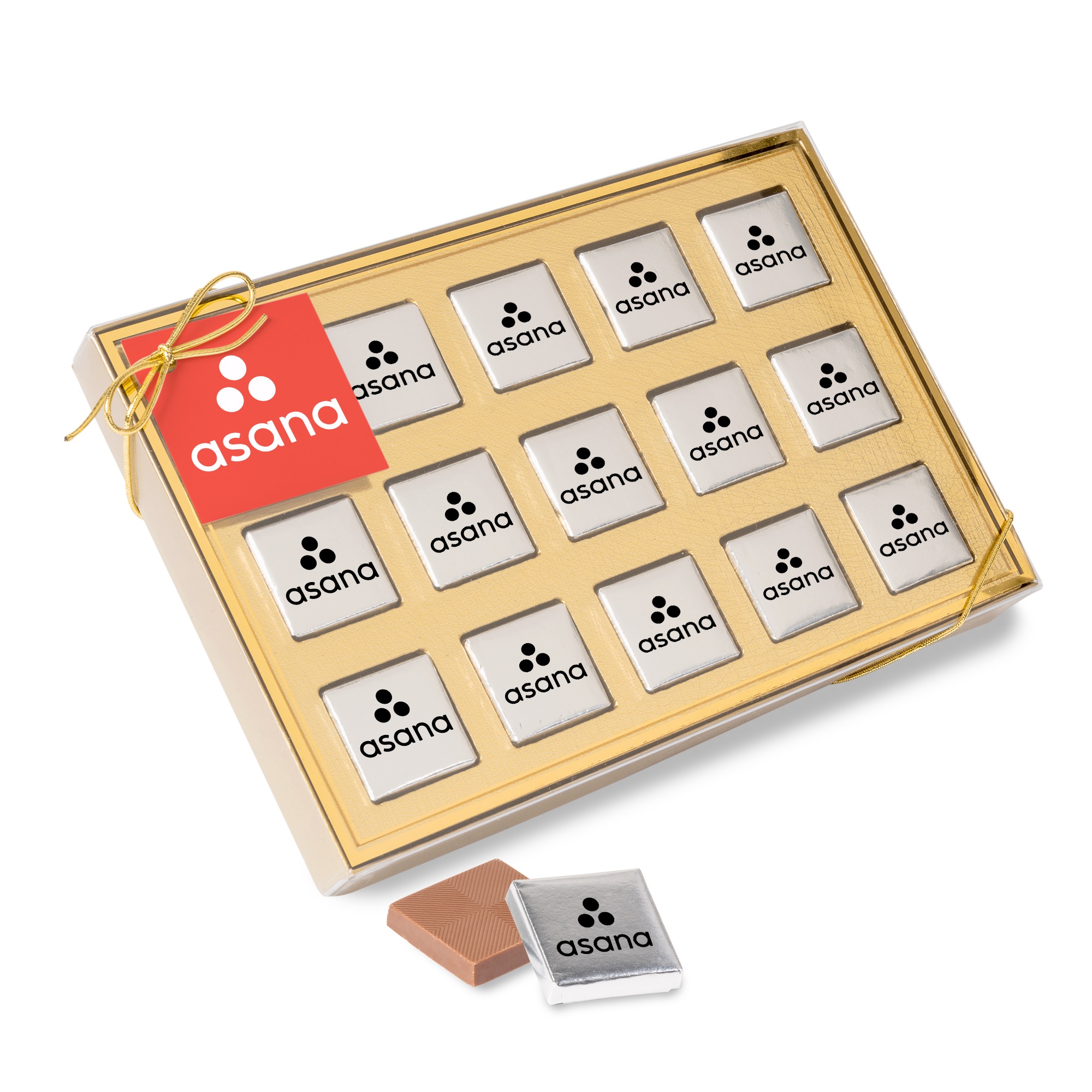 NC Custom: Fifteen Piece Chocolate Foiled Square Box. Supplied By ...